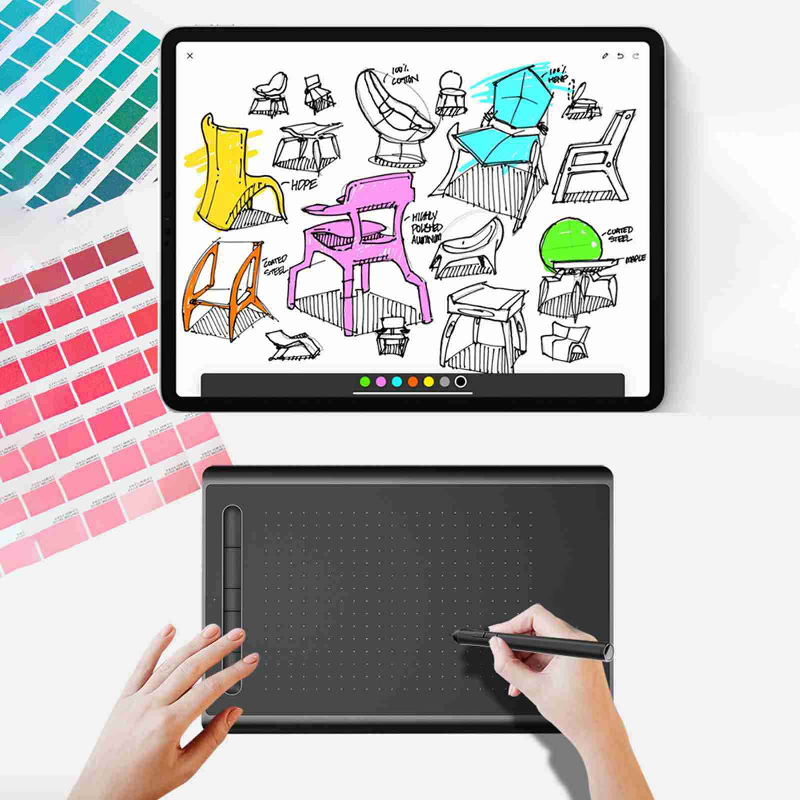 DibuJo WP9625N Gráficos tableta Tableta de Dibujo 8192 Niveles Sensibilidad de Presión 5080lpi ...