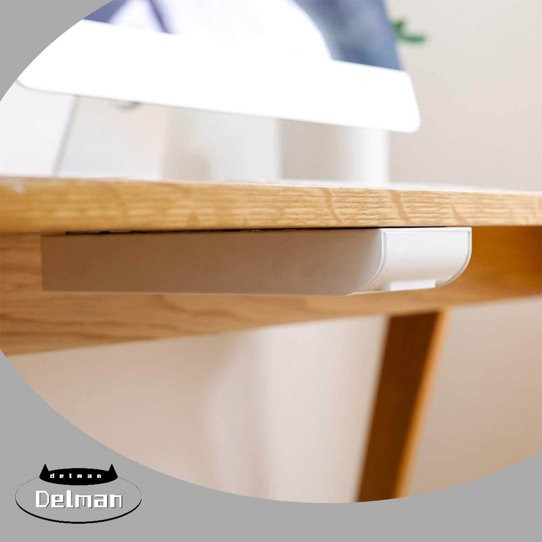 2 Pack Under Desk Drawer Organizer, Self- adhesive Slide out Desk ...