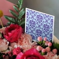 3drose, Purple N Blue Damask, 6 Greeting Cards with Envelopes - Walmart.com