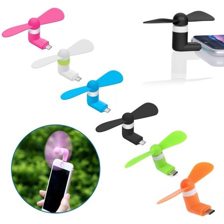 Bail 6 Pack Mini Portable Type-C Cooling Fan with USB Type-C Connection ...