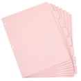12 Sets Pink 8 Tab Dividers for 3 Ring Binder, Paper Binder Separators ...