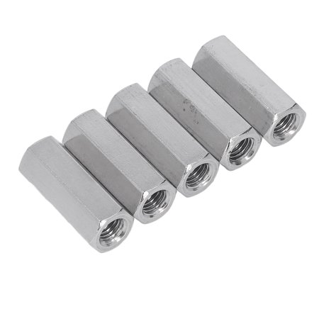 Thread Coupling Nuts, Hex Coupling Nut Set 5PCS 304 Stainless Steel ...