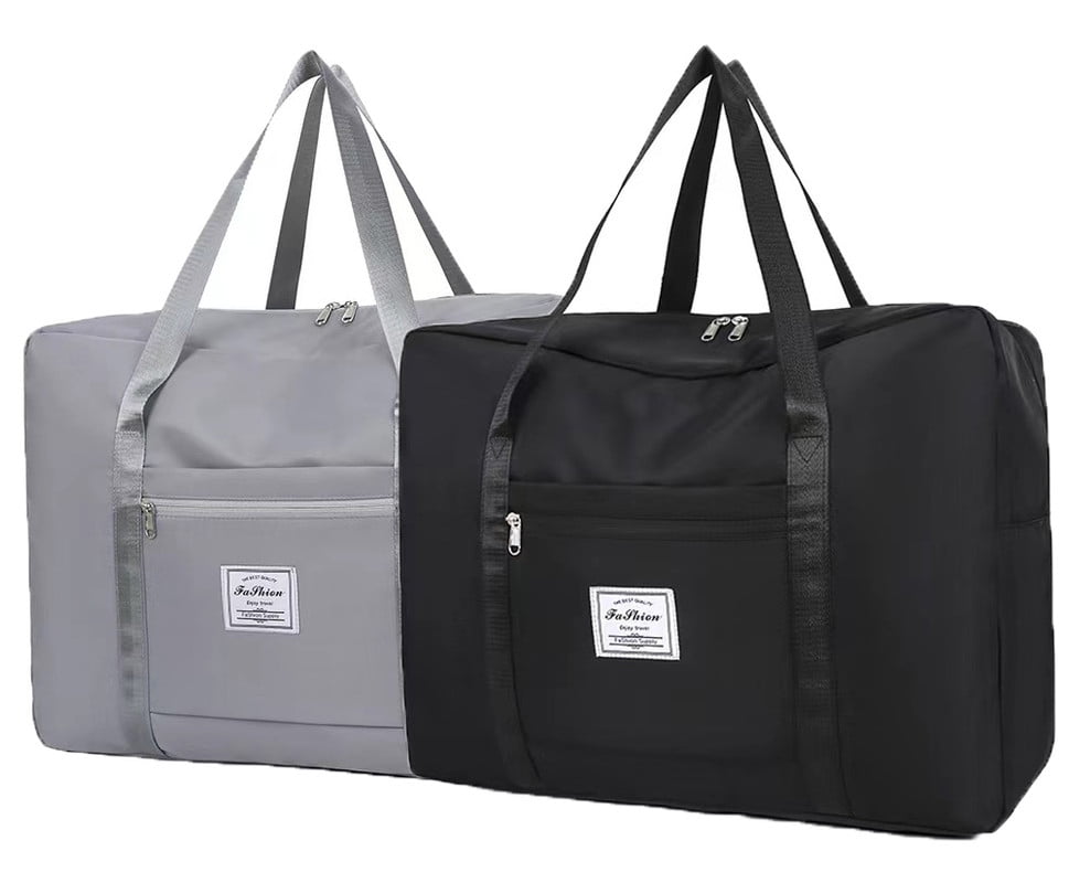2 pack Large Capacity Travel Duffel Tote Bag，Waterproof Fold-able and ...