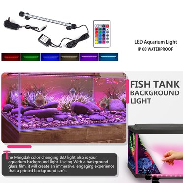 Rosnek LED Aquarium Fish Tank Light 16CM-51CM RGB Waterproof Air Bubble Lamp Remote Control ...