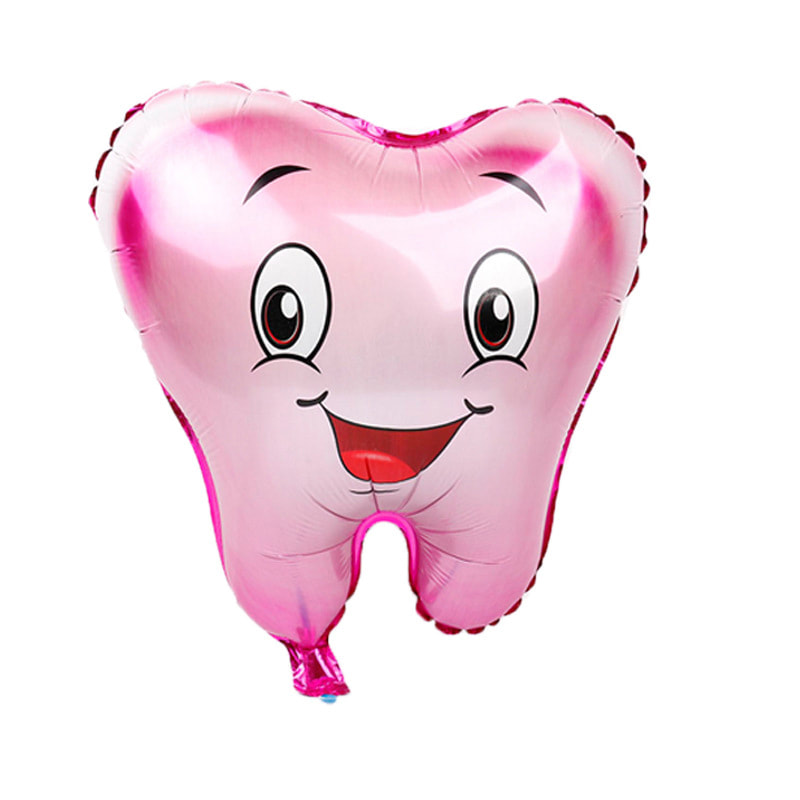 Pink Tooth Shape Balloon Dental Smile Tooth Dental Hygiene Kids Party ...