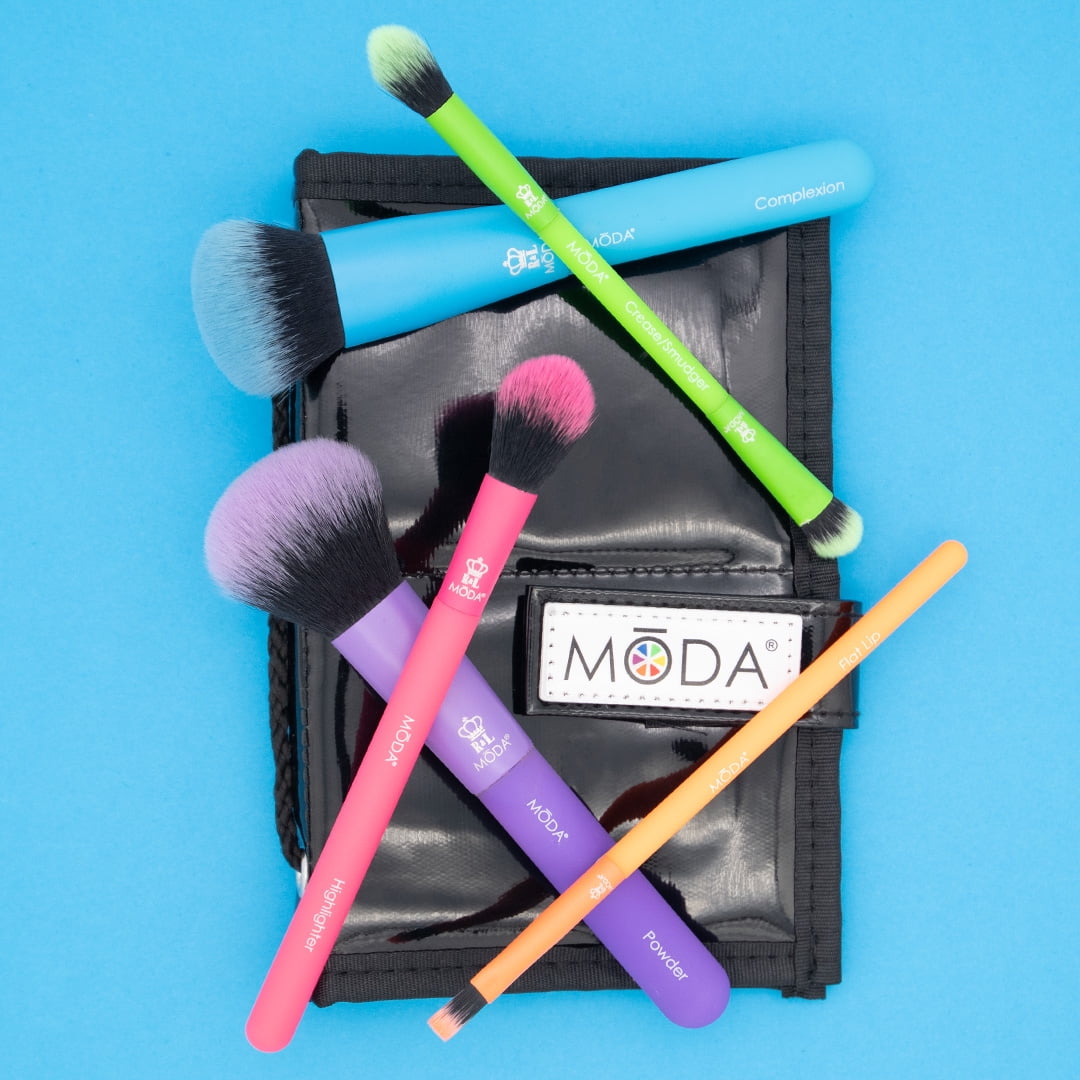 MODA Brush Totally Electric Complete Face 6pc Travel Sized Flip Kit ...
