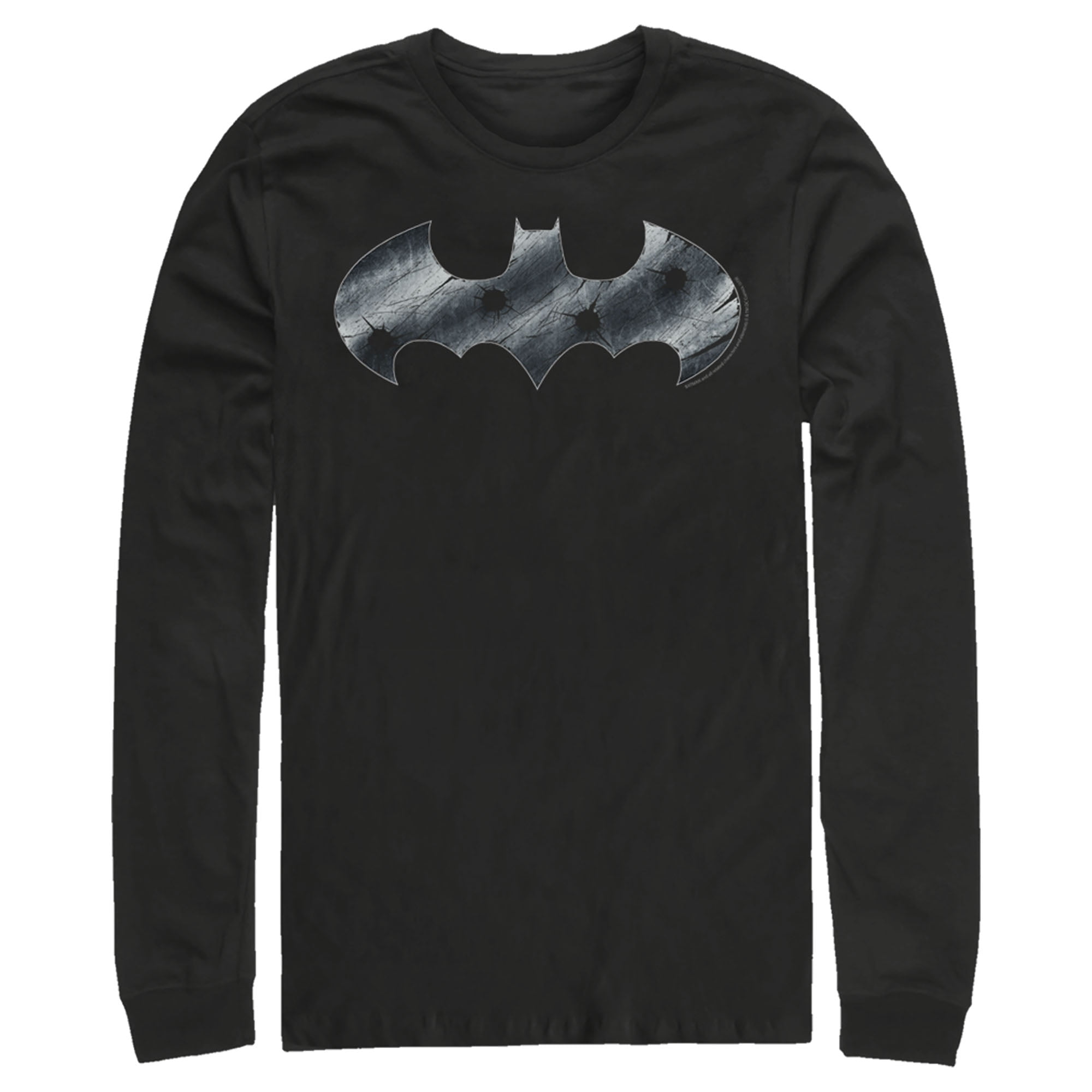Men's Batman Steel Scars Logo Long Sleeve Shirt Black Small - Walmart.com