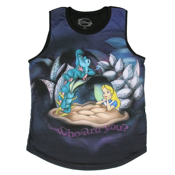 Disney Juniors' Alice In Wonderland Who Are You Muscle Tank Top, Large ...
