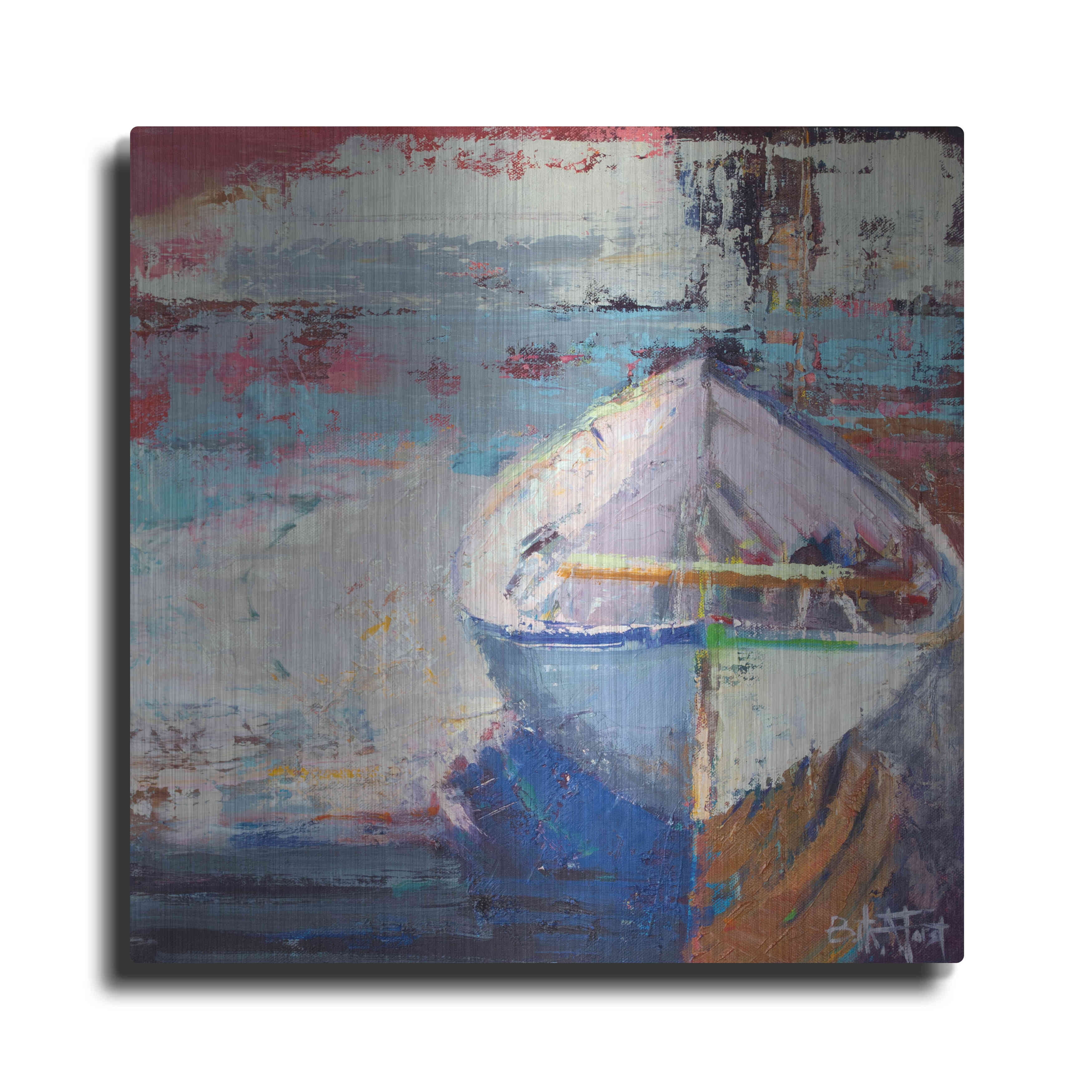 Luxe Metal Art 'Tidal Uber Navigation' by Beth Forst, Metal Wall Art ...