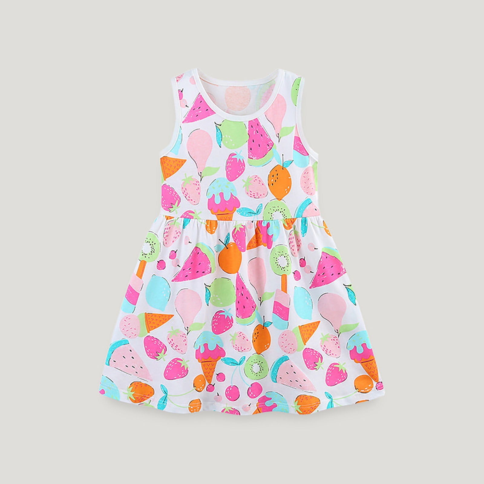 Click here for Edfbuykrs Toddler Girls Summer Dress Cartoon Fruit... prices