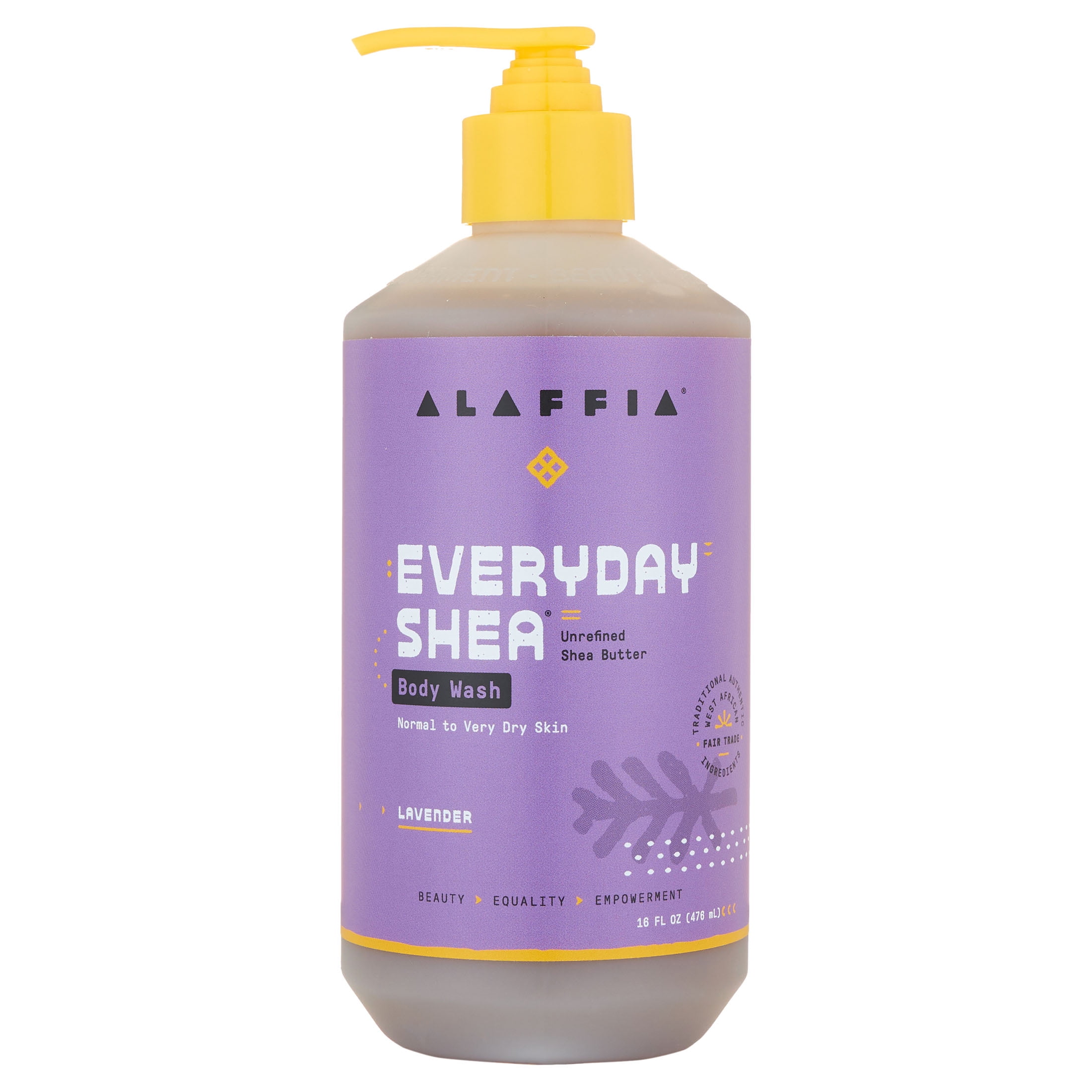 Alaffia Everyday Shea Moisturizing Body Wash, Lavender, 16 fl. Oz ...