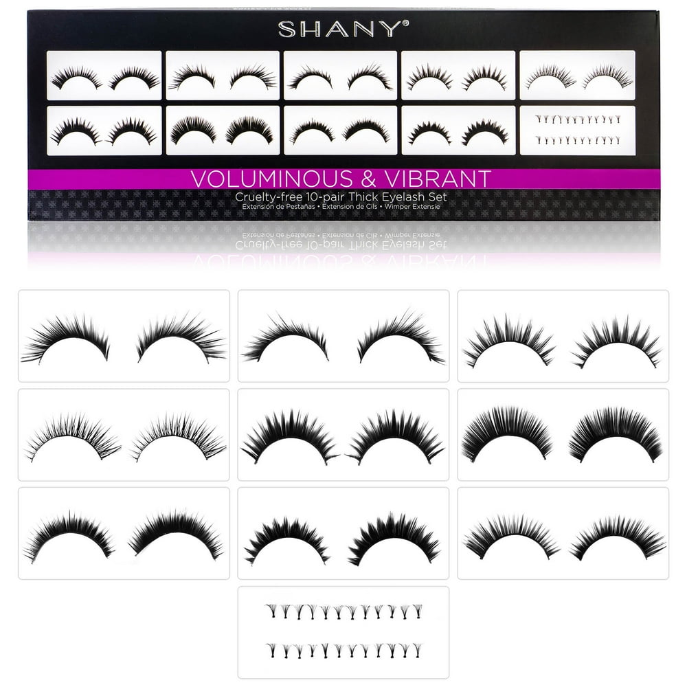 SHANY Eyelash extend - set of 10 assorted reusable eyelashes - Thick ...