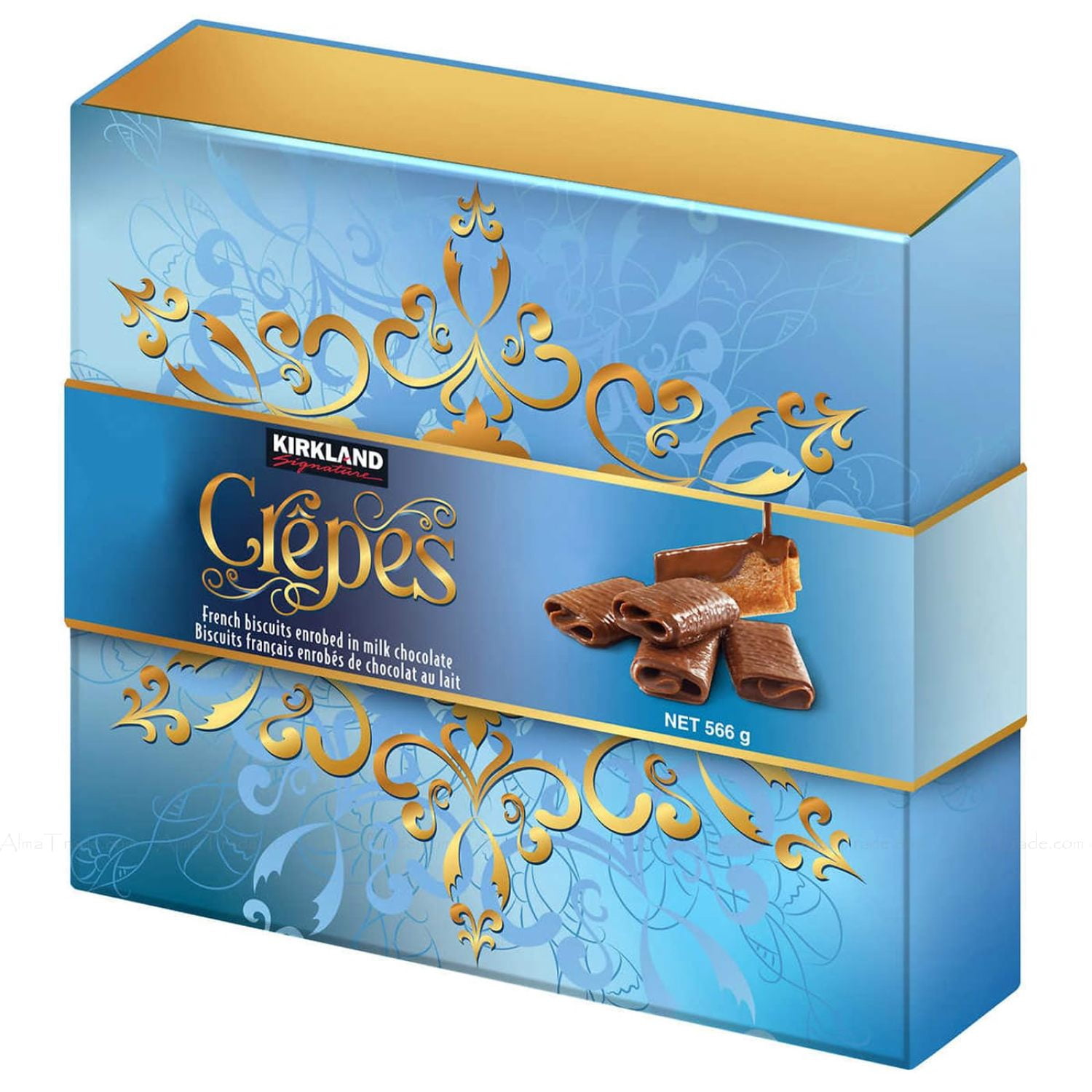 YBQF SIGNATURE Crepes Biscuits With Chocolate 19.97 Oz, 20 Oz, Red ...