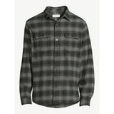Free Assembly Men's Two-Pocket Flannel Shirt - Walmart.com