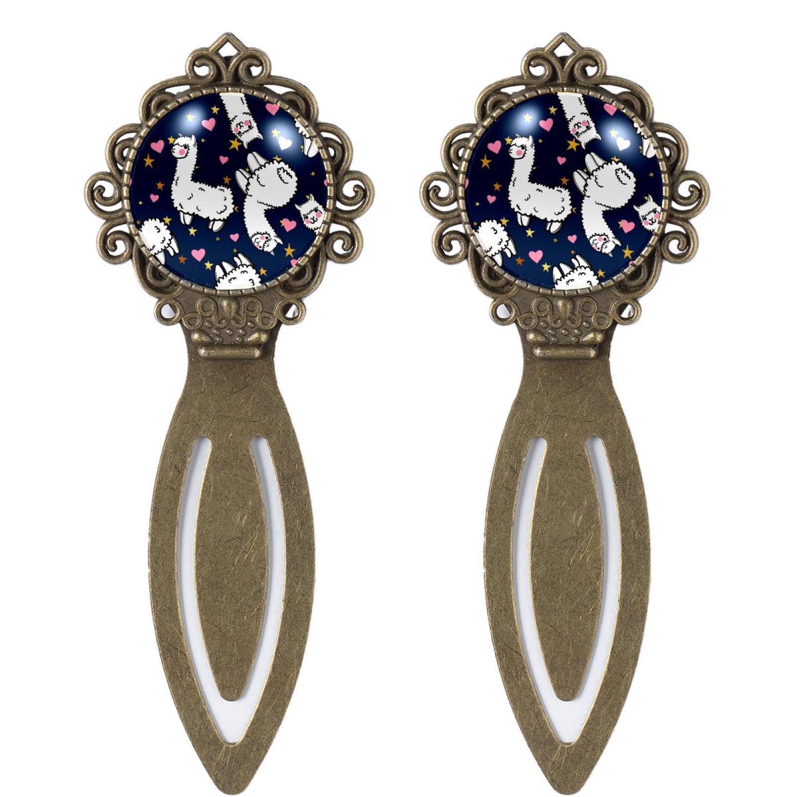 Bookmark Gift Box Set Vintage Bookmarks Page Holder with Crystal Glass ...