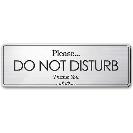 Please Do Not Disturb Thank You- Laser Engraved Sign - 3"x9" - .050 ...