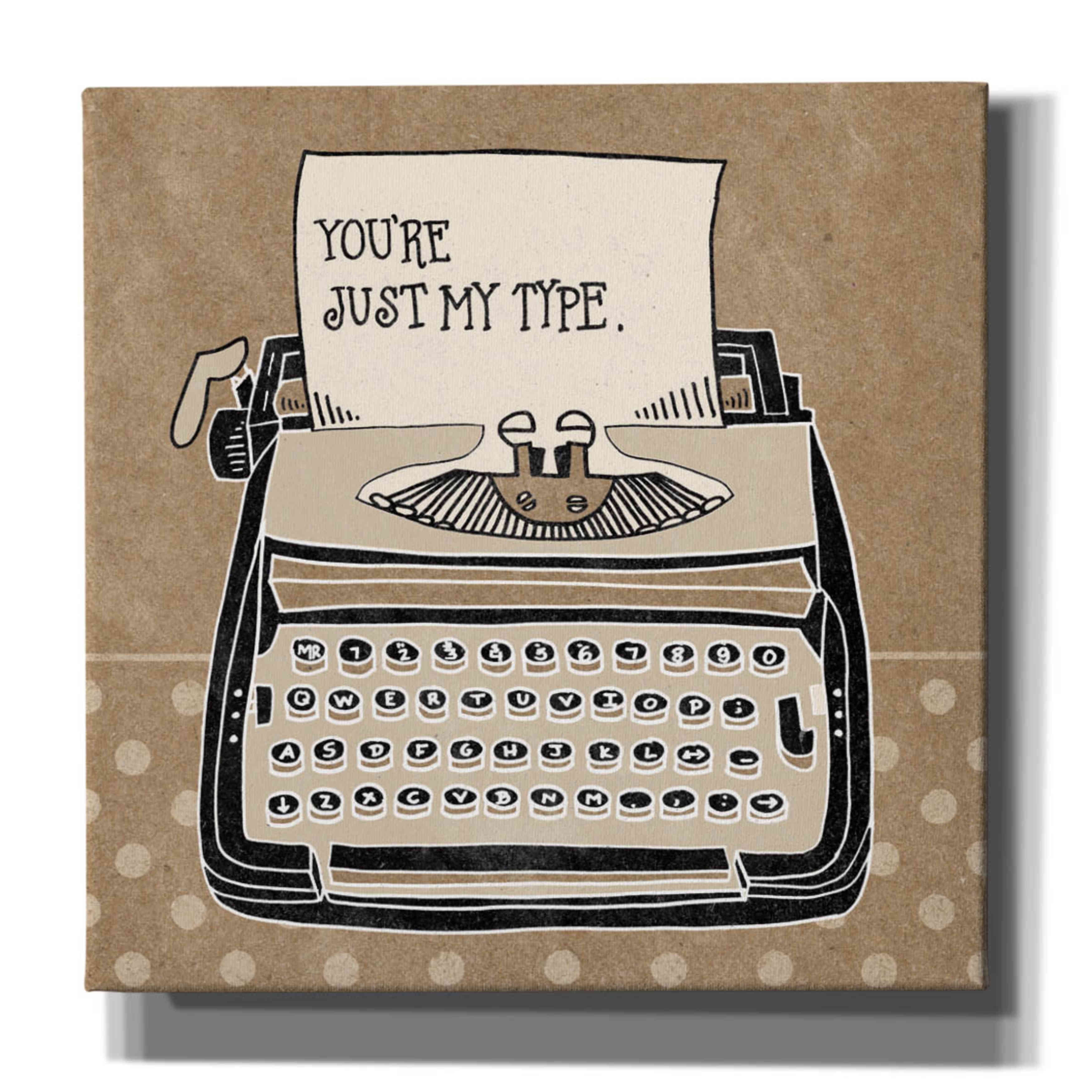 Epic Graffiti 'Youre My Type Taupe' by Mary Urban, Canvas Wall Art, 12 ...
