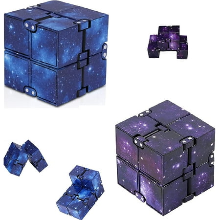 Infinity Cube Fidget Toy, Galaxy Infinity Cube Fidget Cube Pack of 2 ...