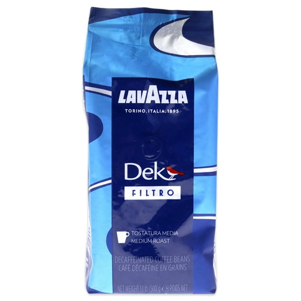 Dek Filtro Medium Roast Decaffeinated Coffee Beans by Lavazza for - 17. ...