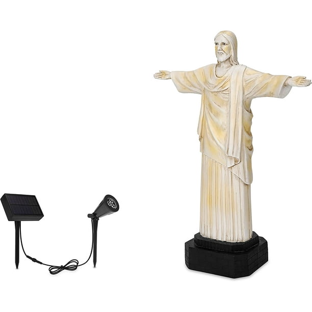 Techko Jesus Statue with Solar Spotlight - Walmart.com