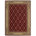 Nourison Ashton House Wool Area Rug Red 3'6" x 5'6" Latex Free Wool ...