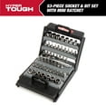 Hyper Tough 53-Piece Socket and Bit Set with Mini Ratchet, Model 42873 ...
