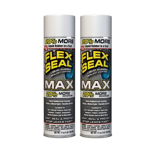 Flex Seal MAX 17 oz Spray - White (2 Pack) - Walmart.com