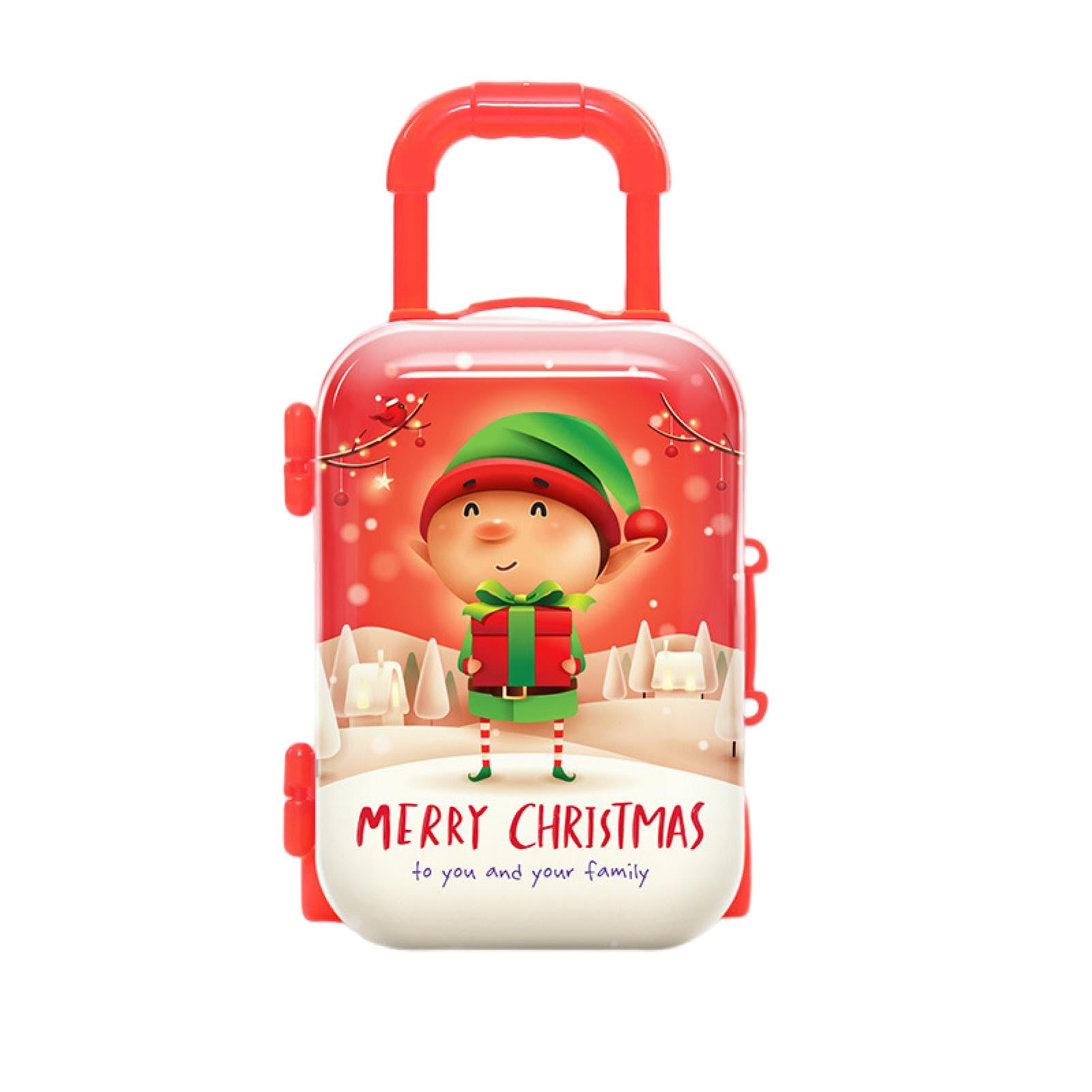 dianhelloya Mini Suitcase Christmas Gift Container Household Candy ...