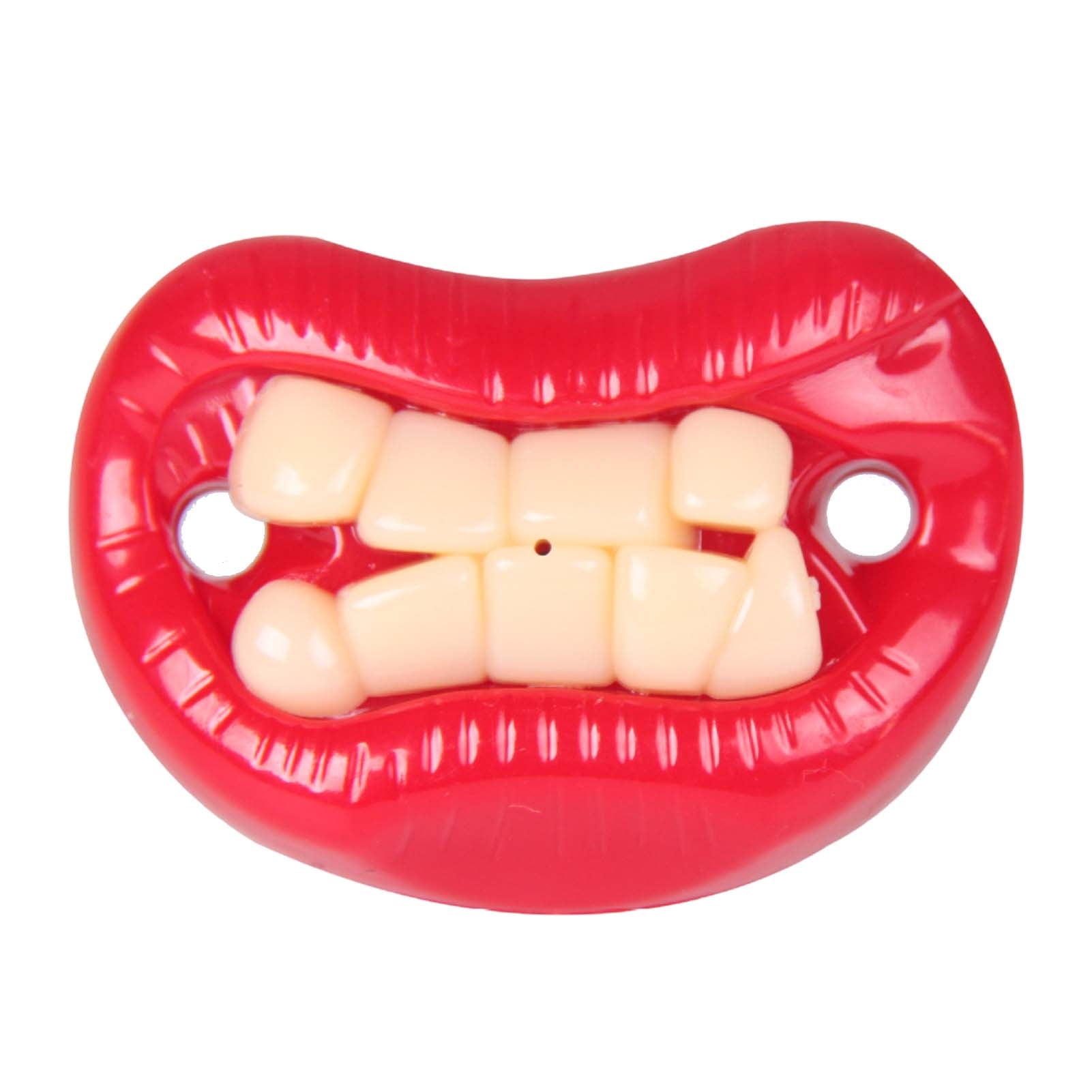 Hesroicy Creative Red Lip Shape Baby Pacifier - Food Grade Chewable ...
