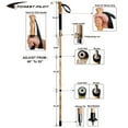 FOREST PILOT Trekking Pole, Adjustable Beech Wood Walking Stick, Black ...