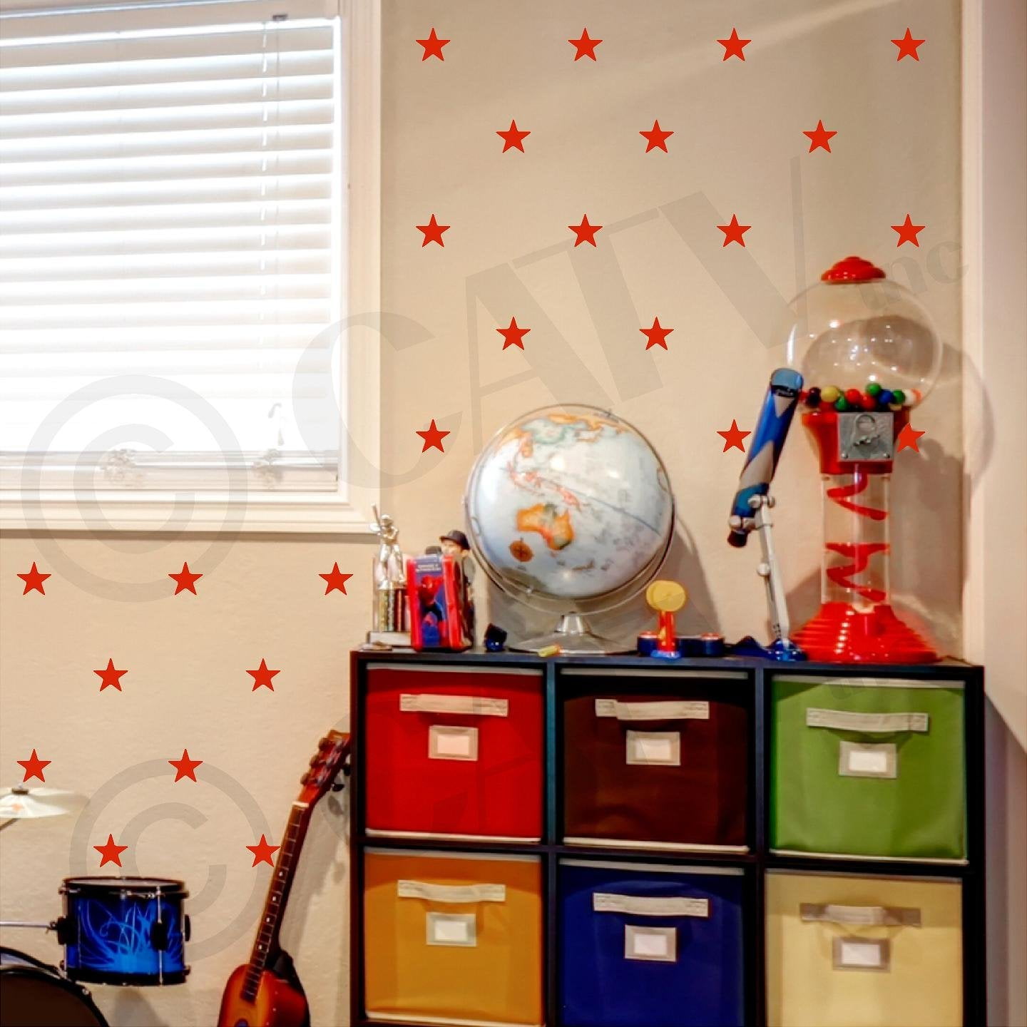 Stars 2x2 set of 140 Wall Pattern Decal Vinyl Sticker Star Decals ...