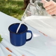 OUNONA 6Pcs Red Enamel Water Cups Multifunctional Drink Mugs for Home ...