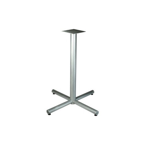 Lorell Silver Bistro-height X-leg Table Base Metallic Silver X-shaped ...