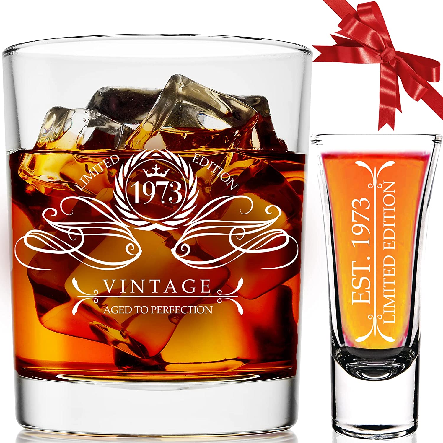 PARIS PRODUCT. Vintage 1973 Aged To Perfection 50th Whiskey Glass ...