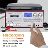 LoopTone Vinyl Record Player 9 in 1 3 Speed Bluetooth Vintage Turntable ...