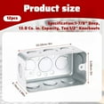 12 Pack 4x2 Inch Electrical Box with 1/2" Knockouts, Galvanized Steel ...