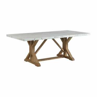 Picket House Furnishings Liam Round Dining Table in White and Natural ...