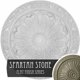 37 3/8"OD x 1 1/8"P Metz Ceiling Medallion, Hand-Painted Spartan Stone ...