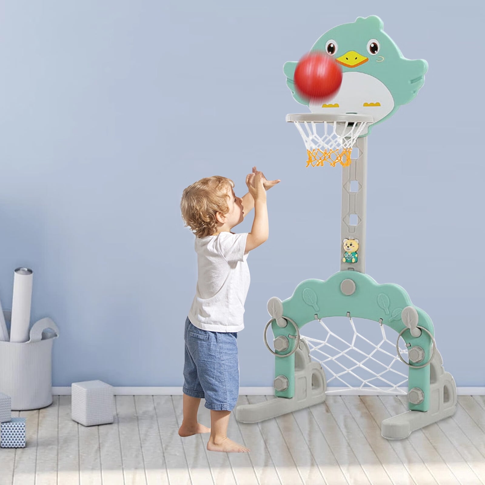 Buy Toddler Sports Center: Basketball Ring, Football Goal, Throwing ...