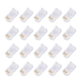 1000Pcs 8 Pin Network Cable Modular Plugs White Thermoplastic Housing ...