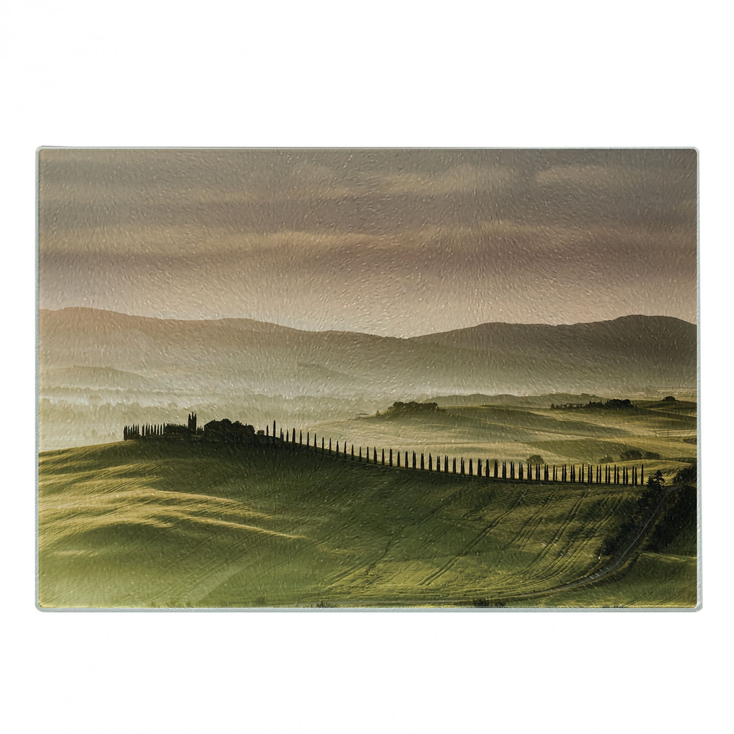 Italian Cutting Board, Italian Countryside Road with Trees and Meadows ...