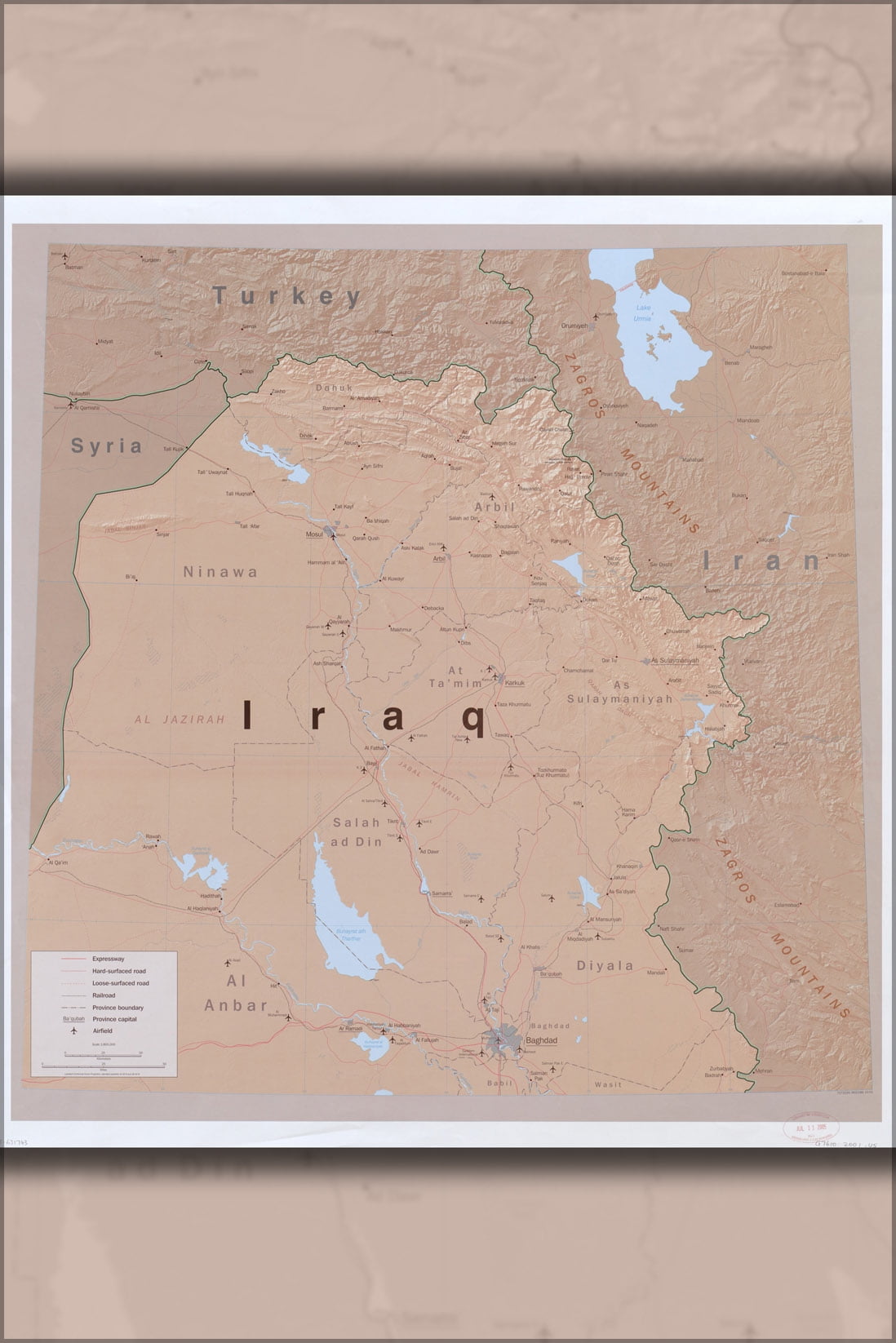 24"x36" Gallery Poster, cia map of iraq 2001 - Walmart.com
