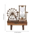 WASHWEPE Golden Wooden Ferris Wheel Desktop Sand Decor with Delicate ...