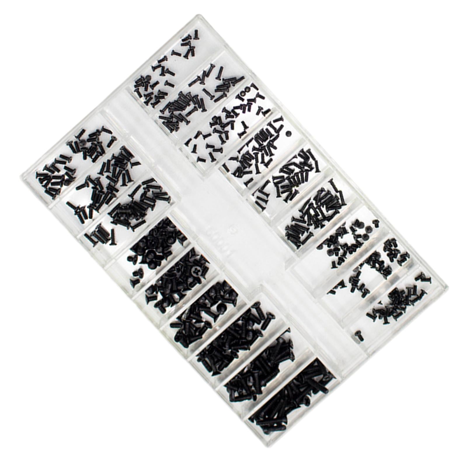 500 Pieces DIY 18 Types Mini Screw Nuts , Mini Screws Replacement with ...