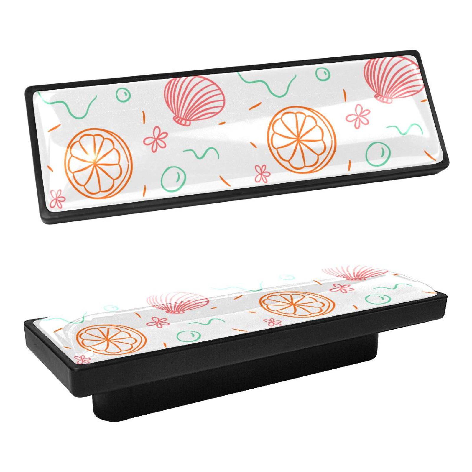 4 Pcs Rectangle Cabinet Handle Cupboard Knob Drawer Pulls Handle Doodle ...