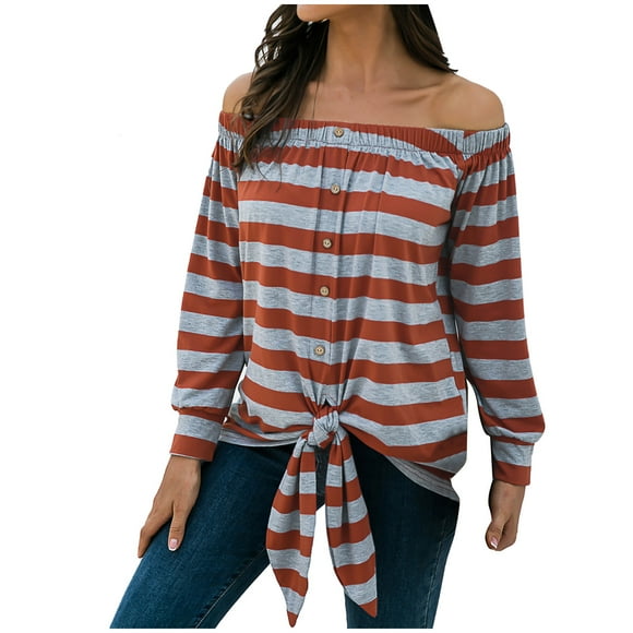 Orange Striped Shirts