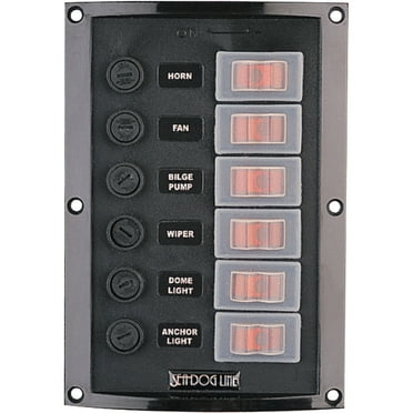 Sea-Dog 425110-1 Wave Rocker Switch Panel with 5 Illuminating Switches ...