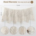 GALMAXS7 Macrame Curtain Valance Wall Hanging, Boho Window Treatments ...