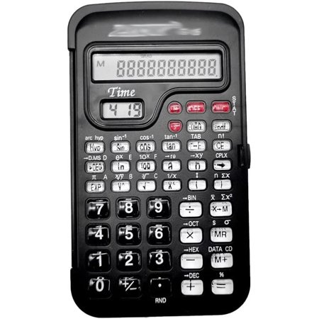 Flip-Open Cover Calculator, Mini Pocket Calculator 10-Digit LED Display ...