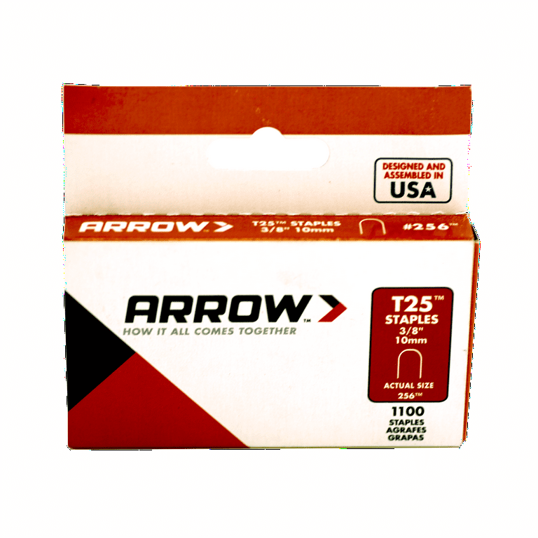 Arrow T25 Heavy Duty Round Crown Staples 3 8
